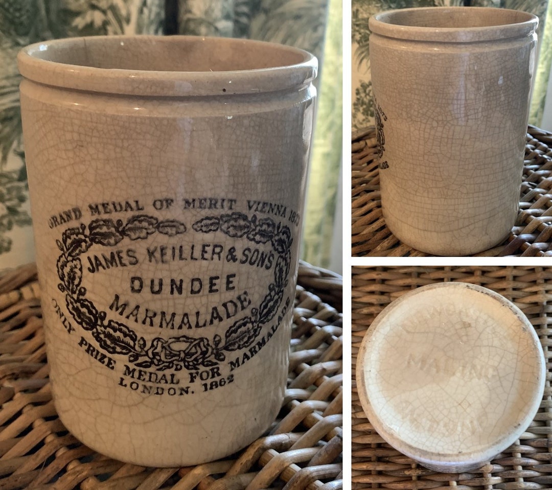 Antique James Keiller & Sons Stoneware DUNDEE Marmalade Jar Crock ...