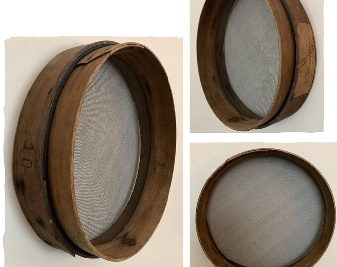 Antique French Bentwood Grain Sieve Sifter, 14.5" Diameter, French ...
