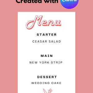 Colorful Dinner Menu Template, Customizable, FREE Canva Designs ...