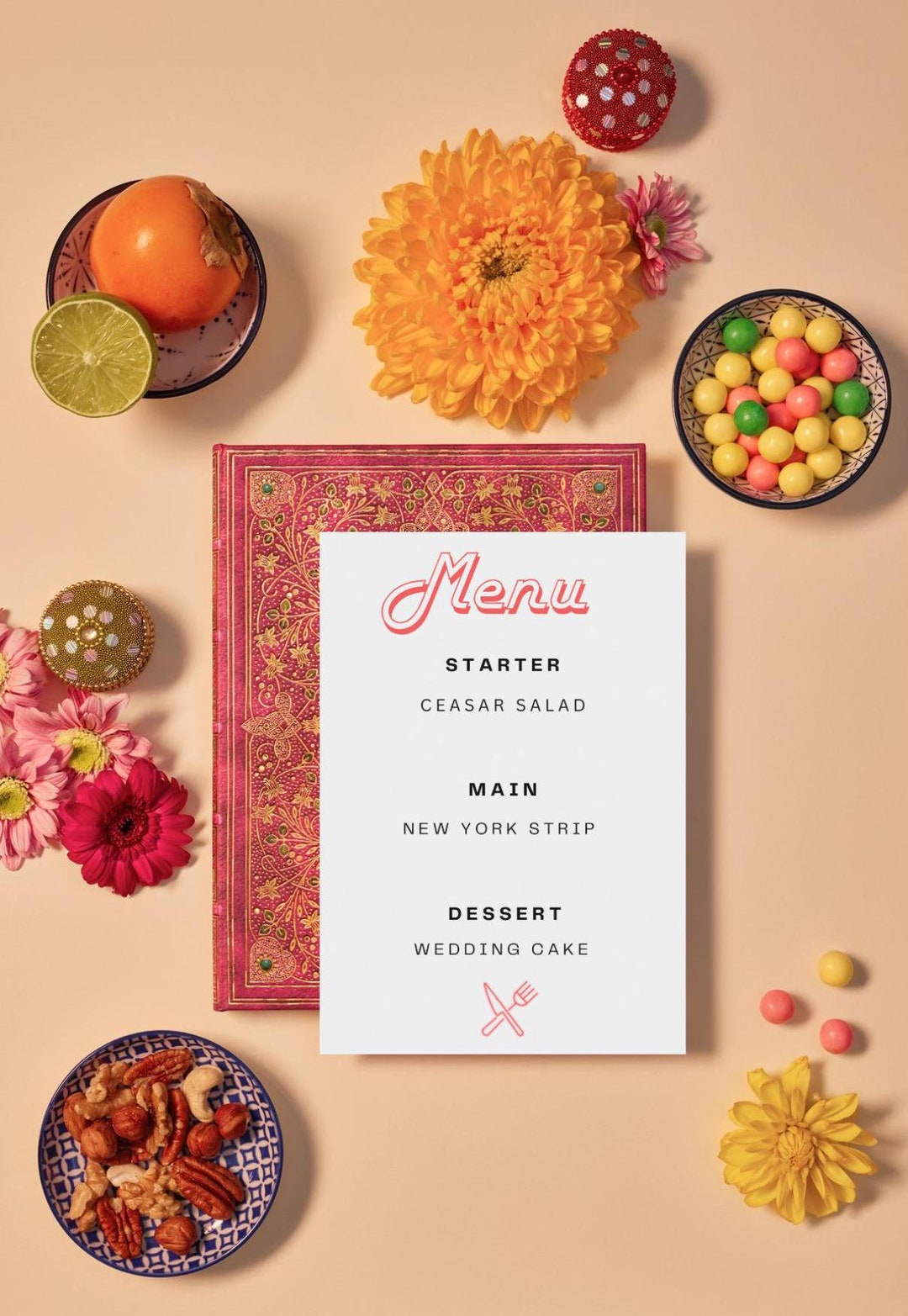 Colorful Dinner Menu Template, Customizable, FREE Canva Designs ...