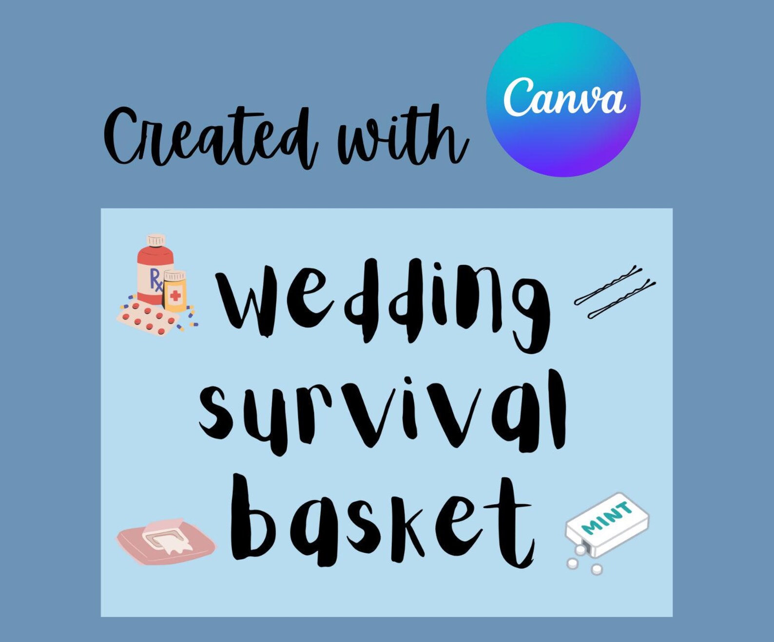 Bathroom Basket Sign Template, Editable, Wedding Ideas, FREE Canva ...
