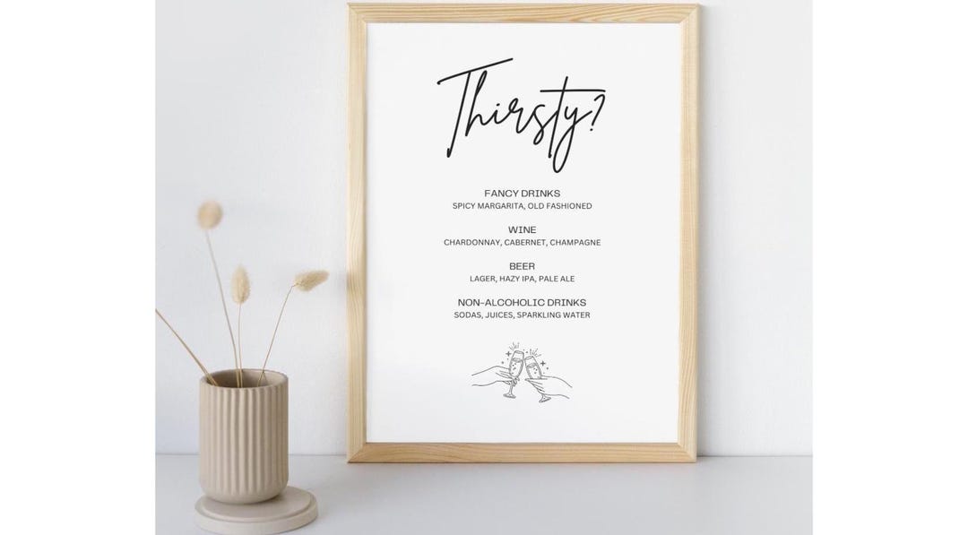 Minimalist Bar Menu Template, Editable, Customizable, Modern Bar Menu ...