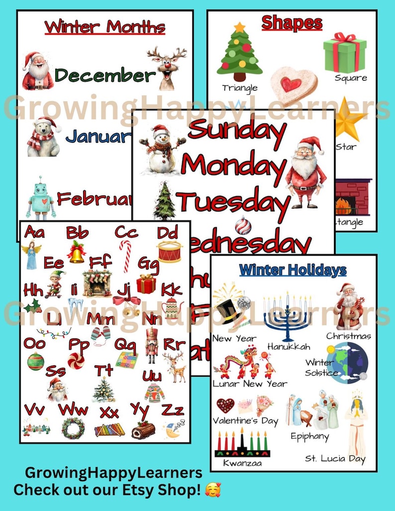 Winter-themed Educational Word Wall Posters Bundle | Winter Months ...