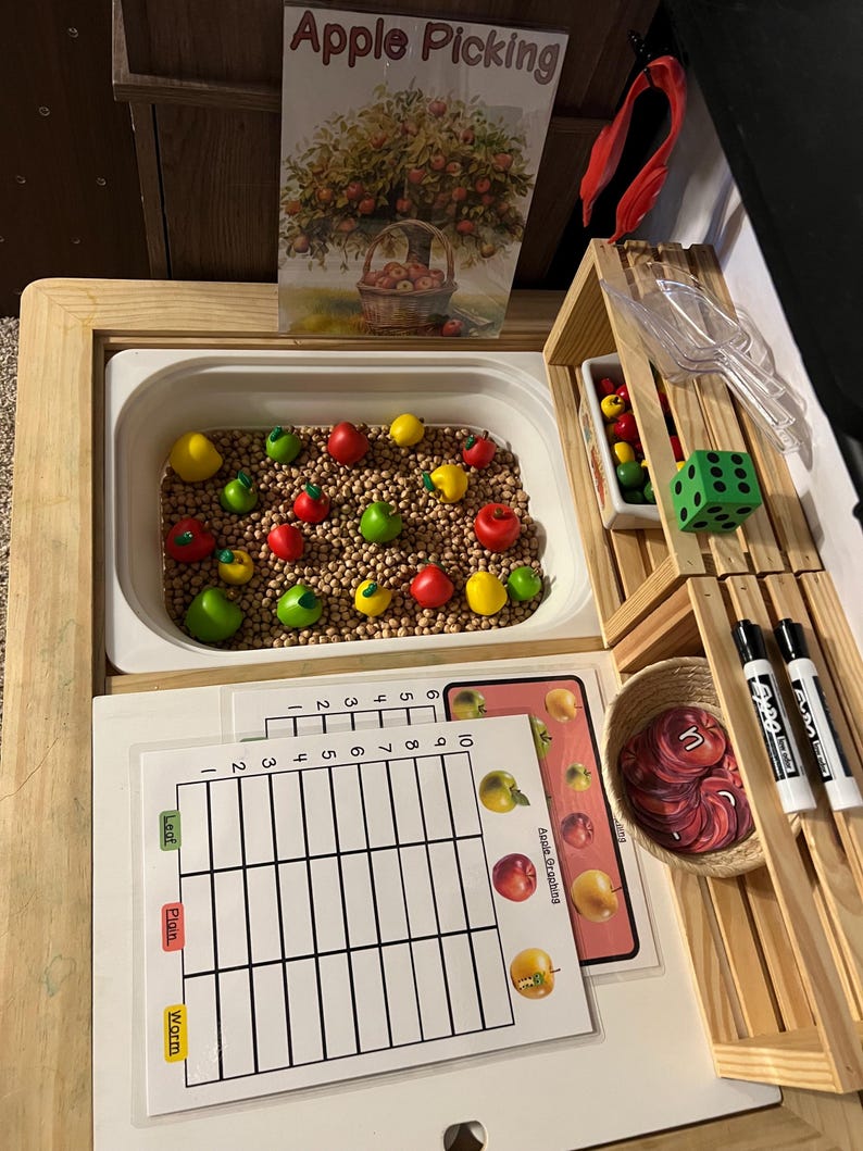 Apple Unit Study, Elementary Worksheets, Sensory Bin Activity (digital ...