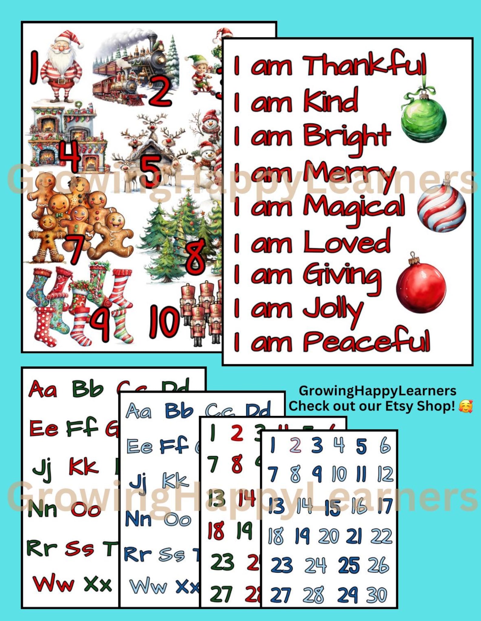 Winter Educational Posters | Grammar, Counting, Winter Words (digital ...