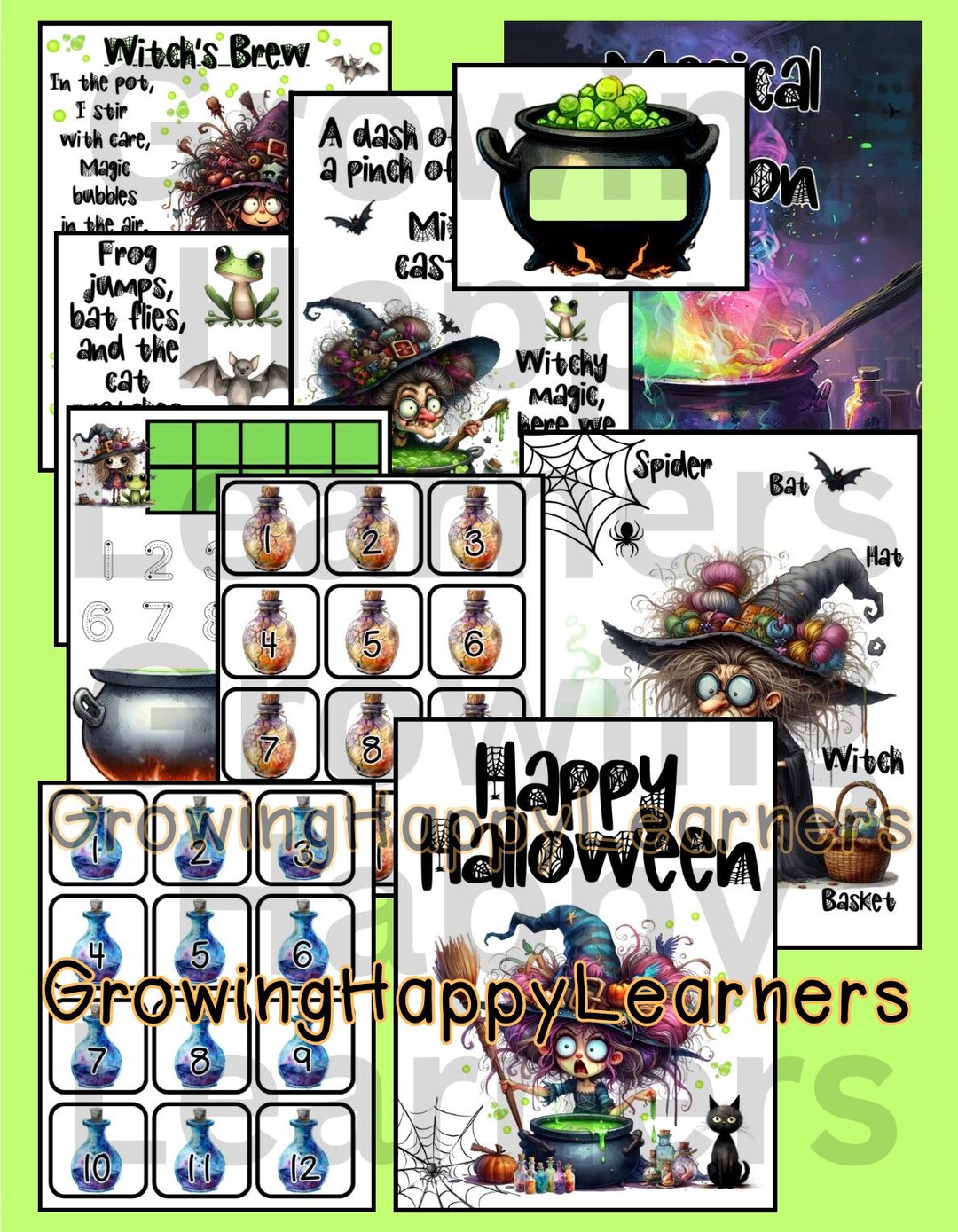 Witch’s Potion Unit, 54 Pages, Witch and Potion Themed Learning Unit ...