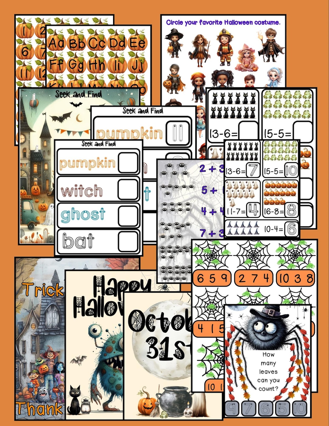 Halloween Unit, 89 Pages, Ghost, Prek-elementary, Learning, Worksheets ...