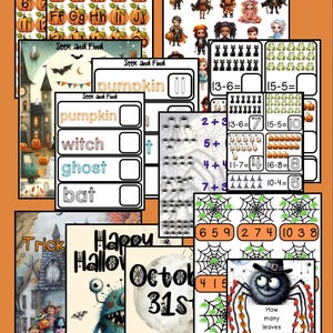 Halloween Unit, 89 Pages, Ghost, Prek-elementary, Learning, Worksheets ...