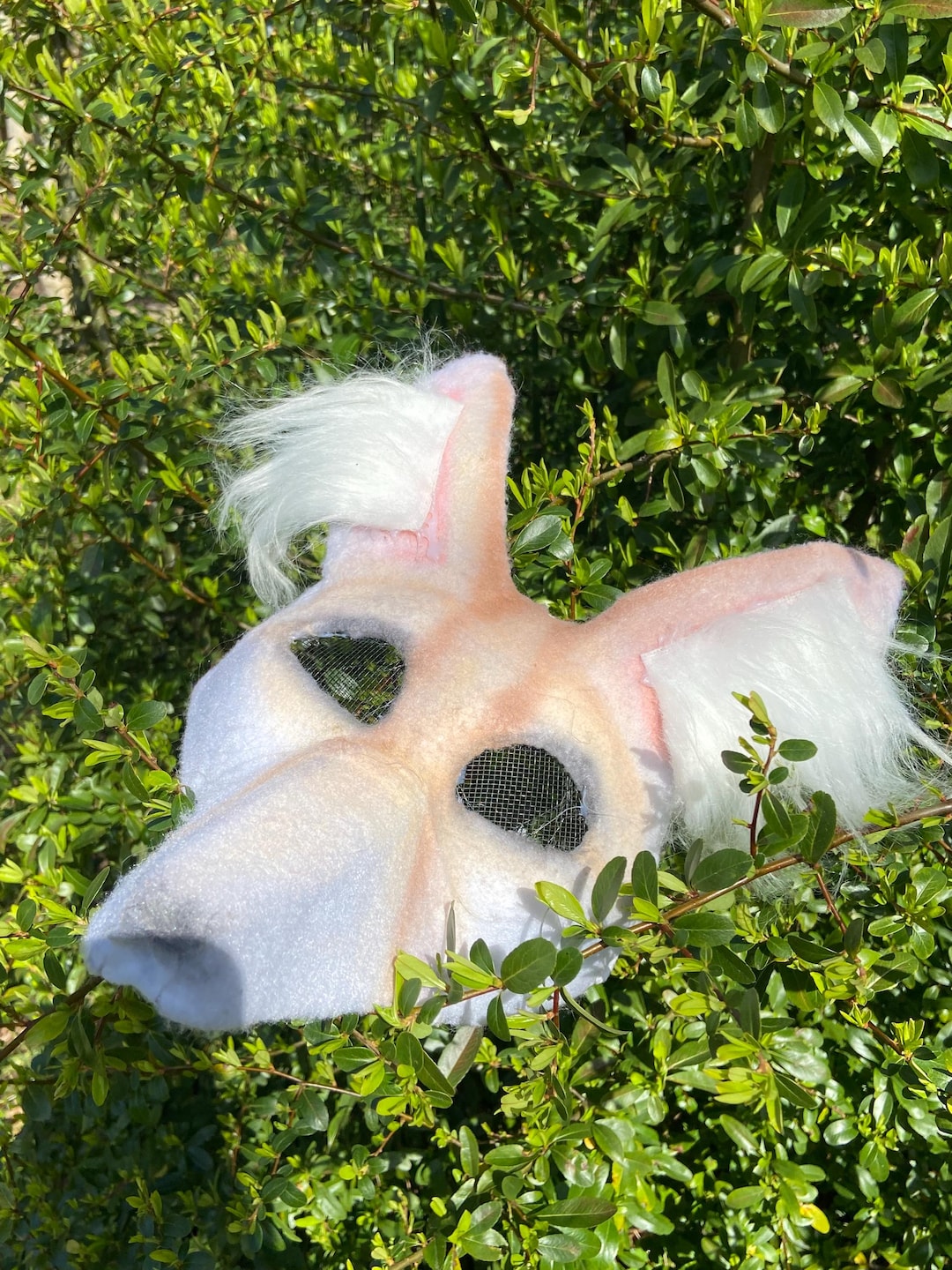 Fennec Fox Mask -therian/quadrobist- Mask Fluffy Ears -HANDMADE- - Etsy