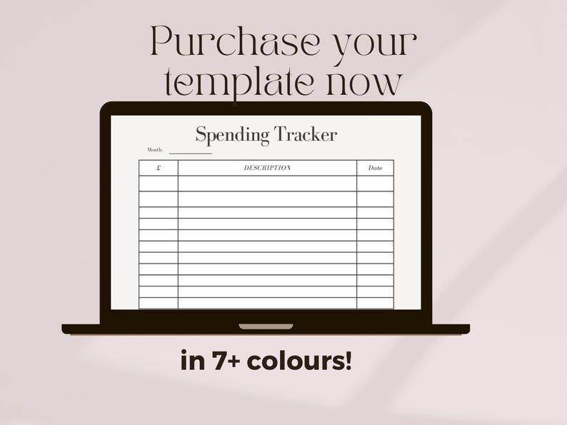 Spending Tracker - PRINTABLE and MONTHLY Spending Log, Finances Tracker ...