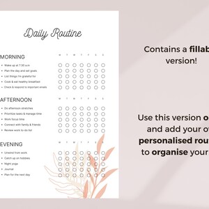 PRINTABLE EDITABLE Daily Routine Planner Template, Daily Chore Planner ...
