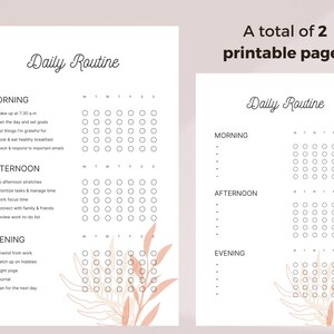 PRINTABLE EDITABLE Daily Routine Planner Template, Daily Chore Planner ...