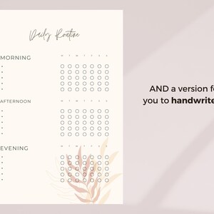 PRINTABLE + EDITABLE Daily Routine Planner Template, Daily Chore ...