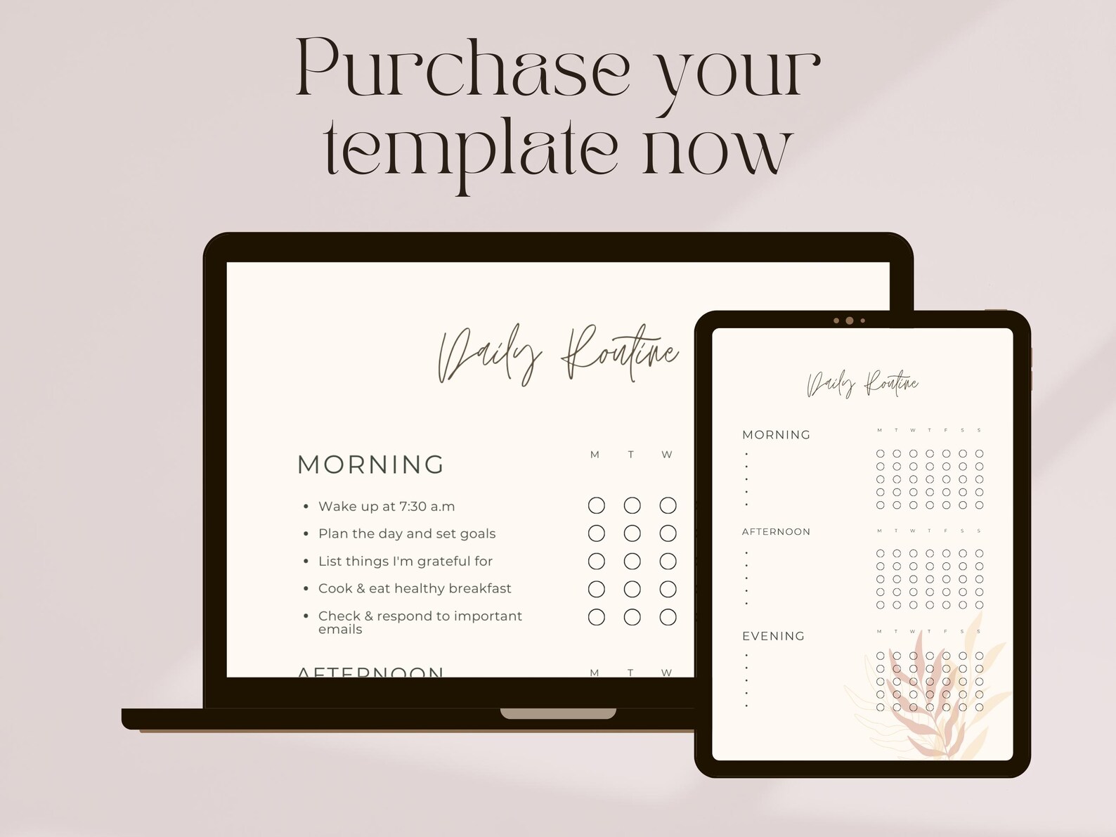 PRINTABLE + EDITABLE Daily Routine Planner Template, Daily Chore ...