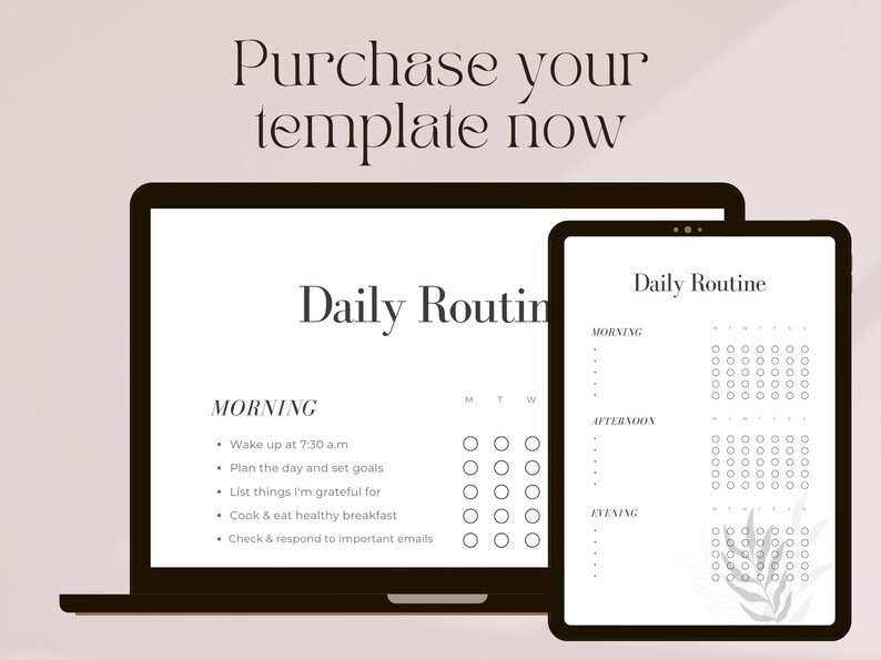 PRINTABLE + EDITABLE Daily Routine Planner Template, Daily Chore ...