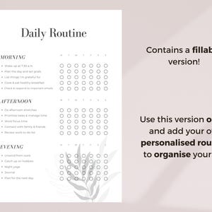 PRINTABLE + EDITABLE Daily Routine Planner Template, Daily Chore ...