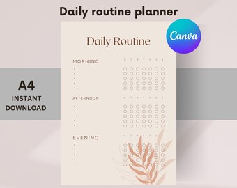 Digital Daily Routine Template! Printable - Etsy
