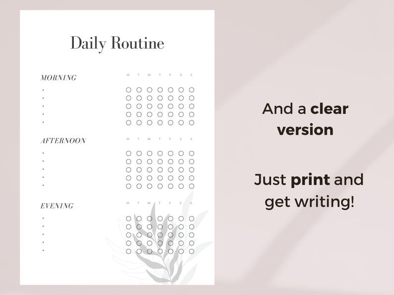 PRINTABLE + EDITABLE Daily Routine Planner Template, Daily Chore ...