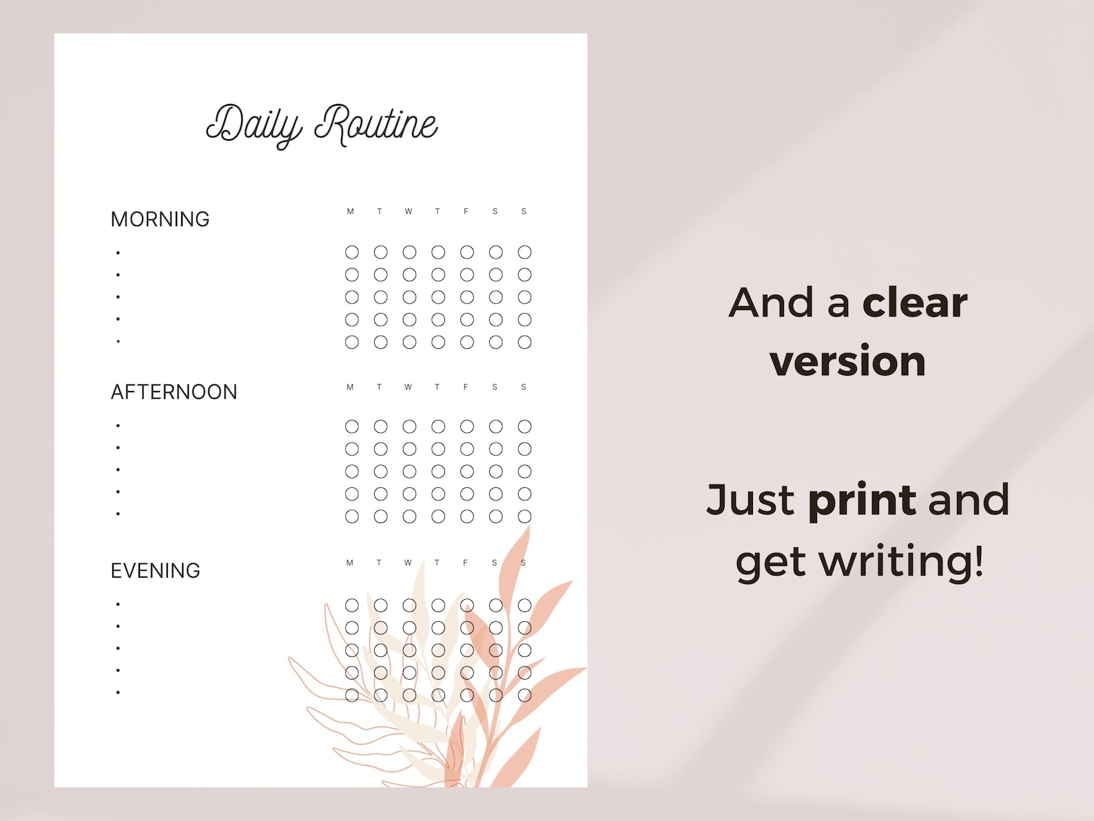 PRINTABLE EDITABLE Daily Routine Planner Template, Daily Chore Planner ...