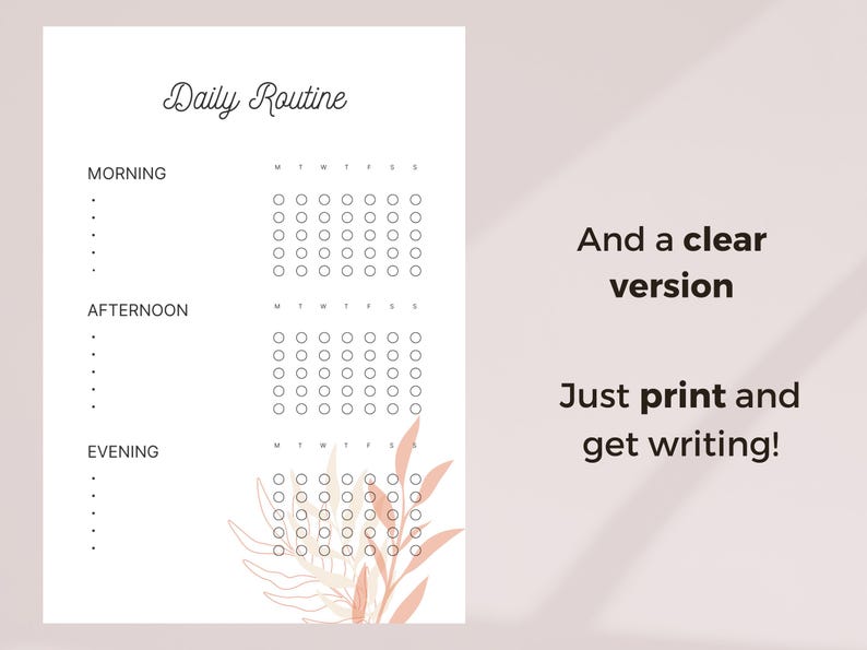 PRINTABLE + EDITABLE Daily Routine Planner Template, Daily Chore ...
