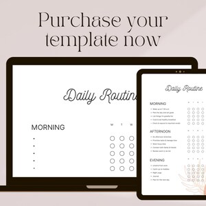 PRINTABLE + EDITABLE Daily Routine Planner Template, Daily Chore ...