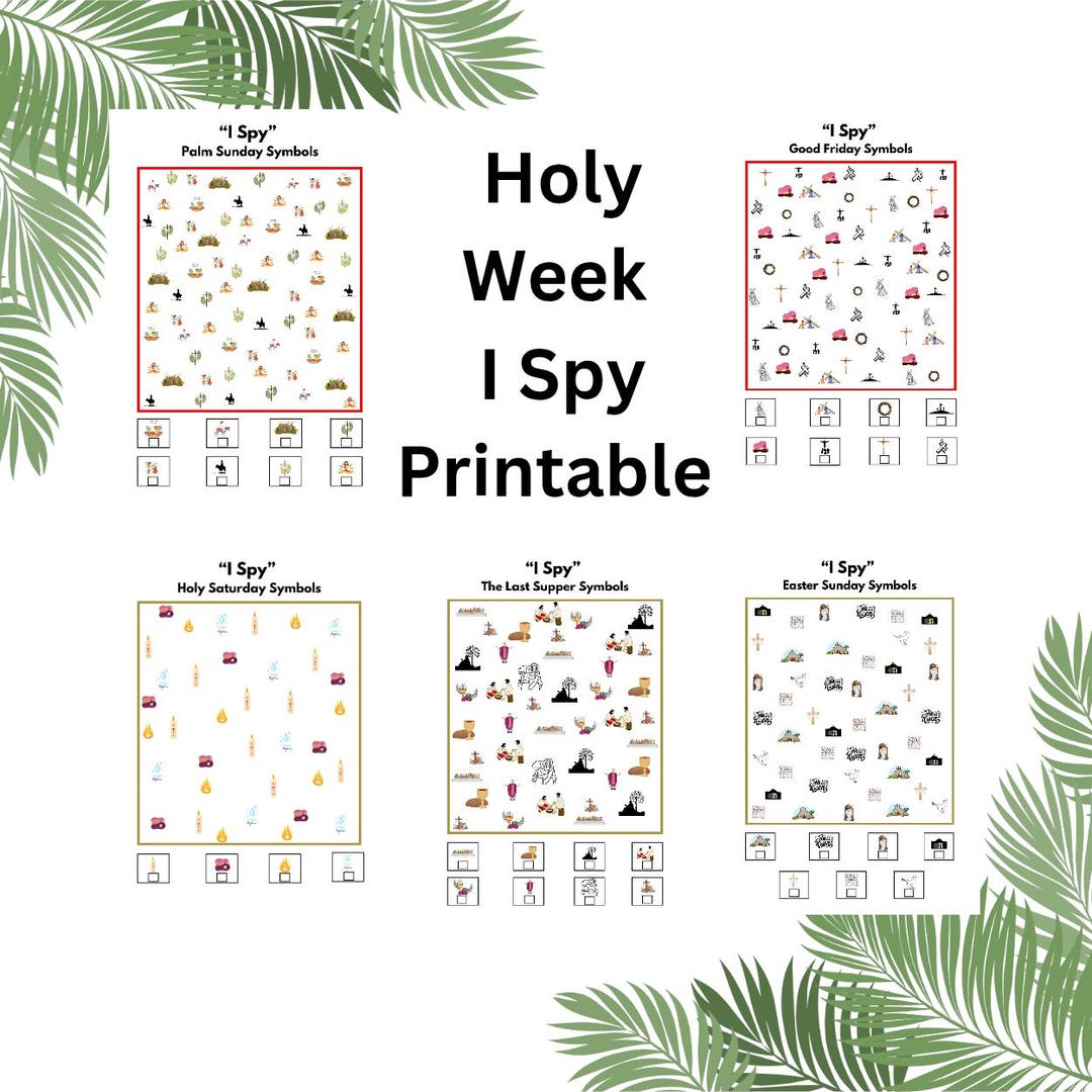 I Spy Holy Week Activities - Etsy