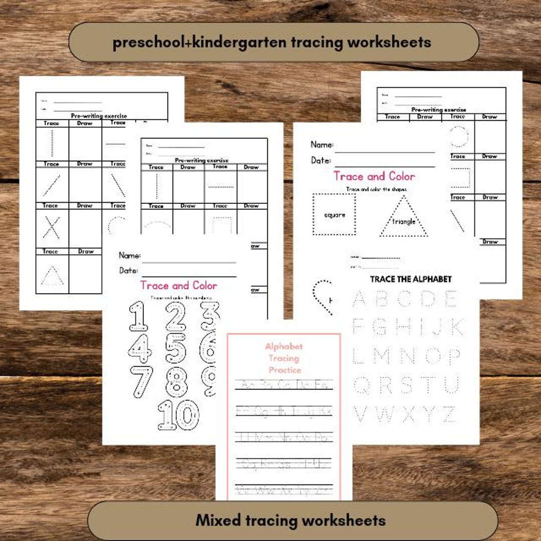 Preschool, 7 Pages, Line Tracing ,printable ,handwriting Practice ...