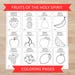 Catholic Pentecost Coloring Activity Pack,fruits and Gifts of the Holy ...