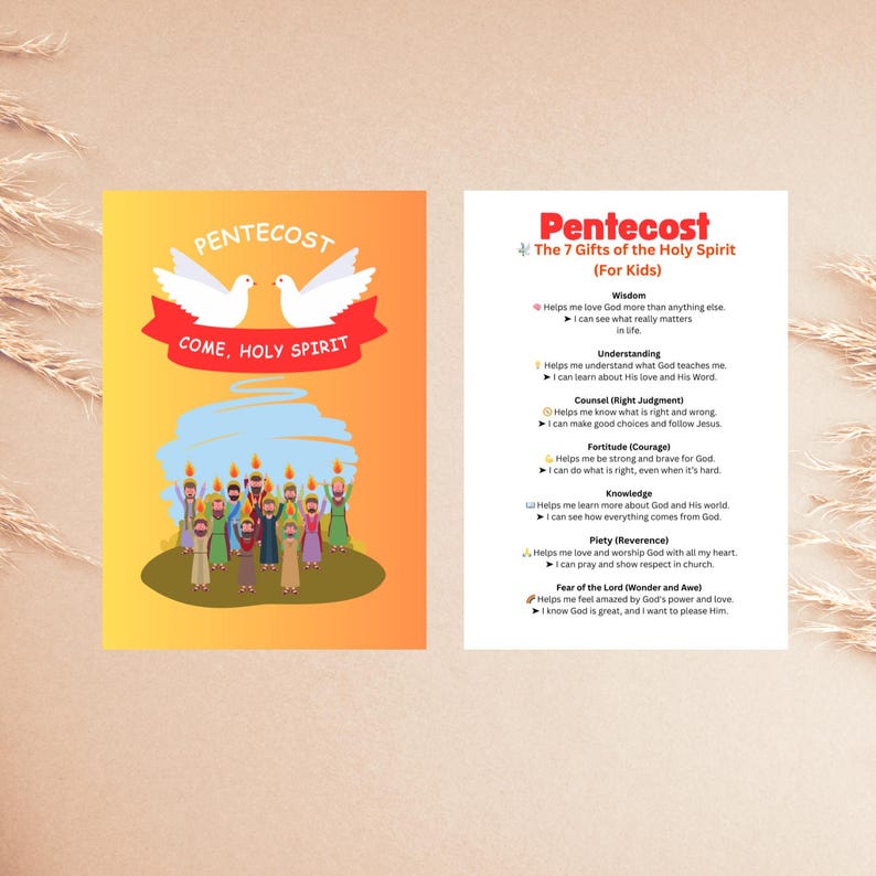 Pentecost Activity Pack for Kids: Prayer Cards & Tracing Worksheets ...