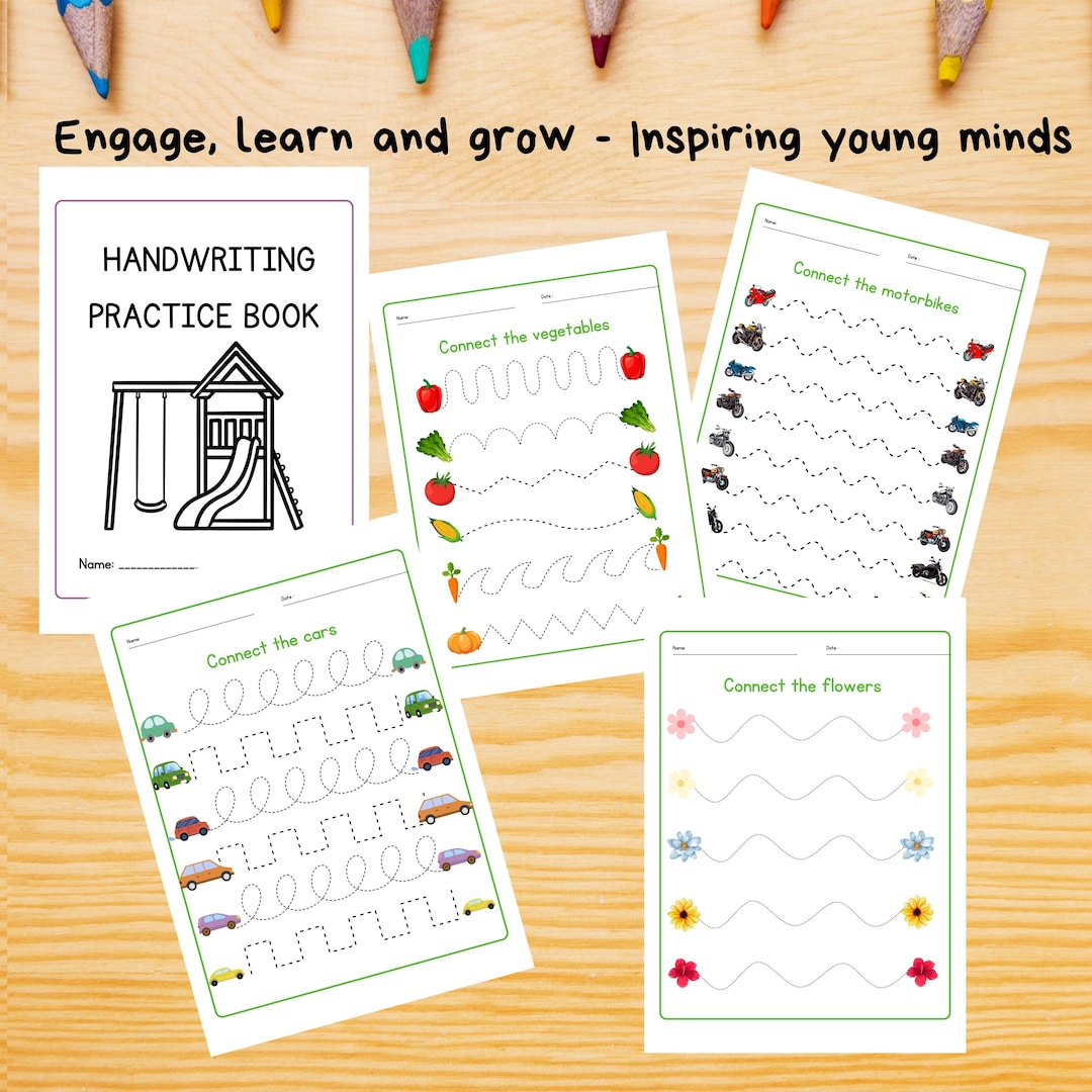 Preschool.line Tracing Workbooks, Preschoolers, Handwriting Practice ...