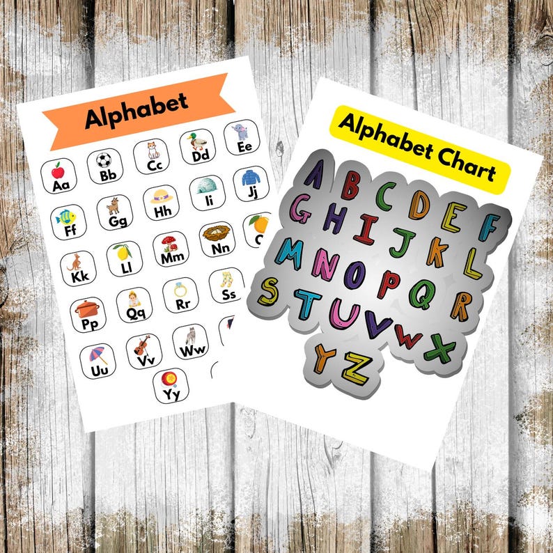 Printable Alphabet Chart: Homeschool & Classroom Decor (digital ...