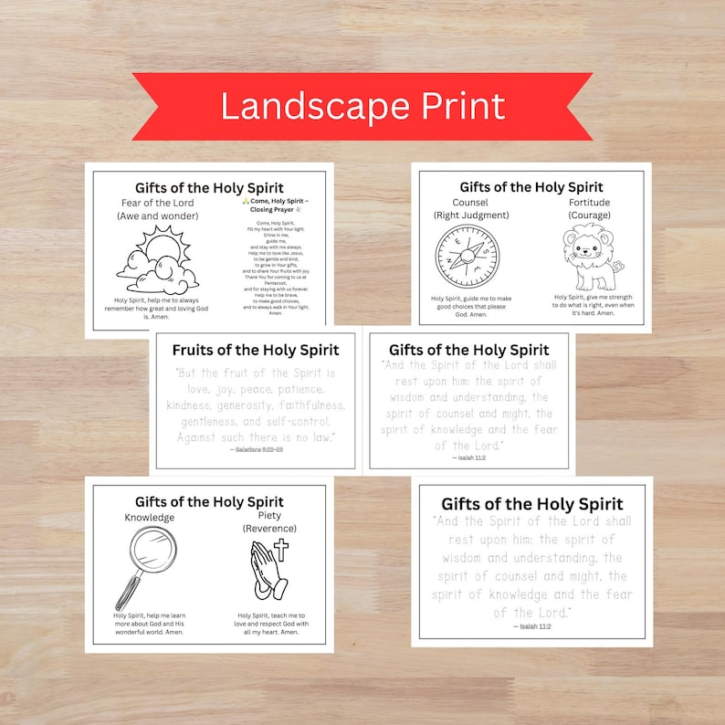 Catholic Pentecost Coloring Activity Pack,fruits and Gifts of the Holy ...