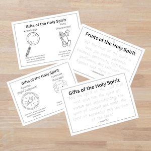 Catholic Pentecost Coloring Activity Pack,fruits and Gifts of the Holy ...