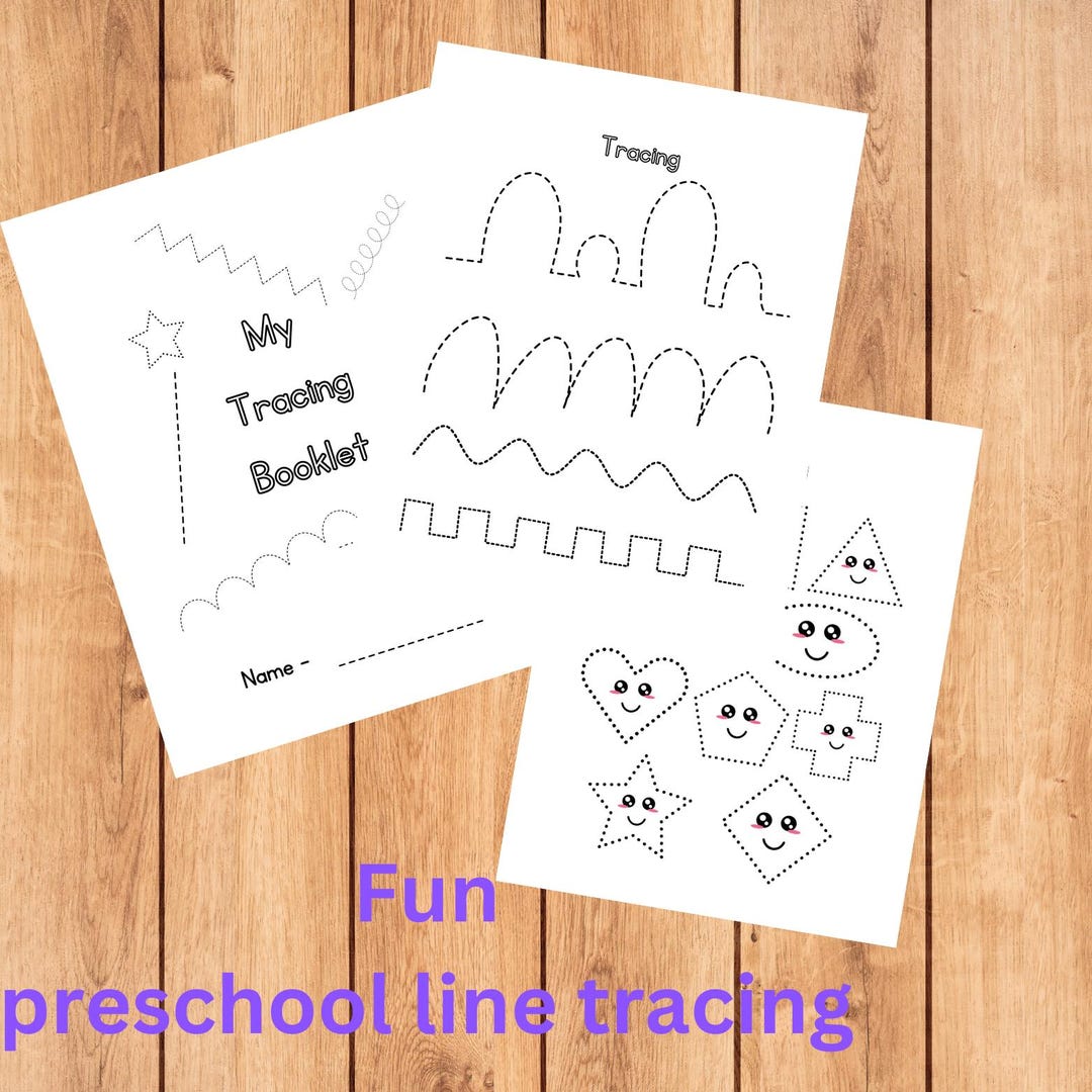 Preschool,line Tracing Booklet, Pre-handwriting Practice, Printable ...