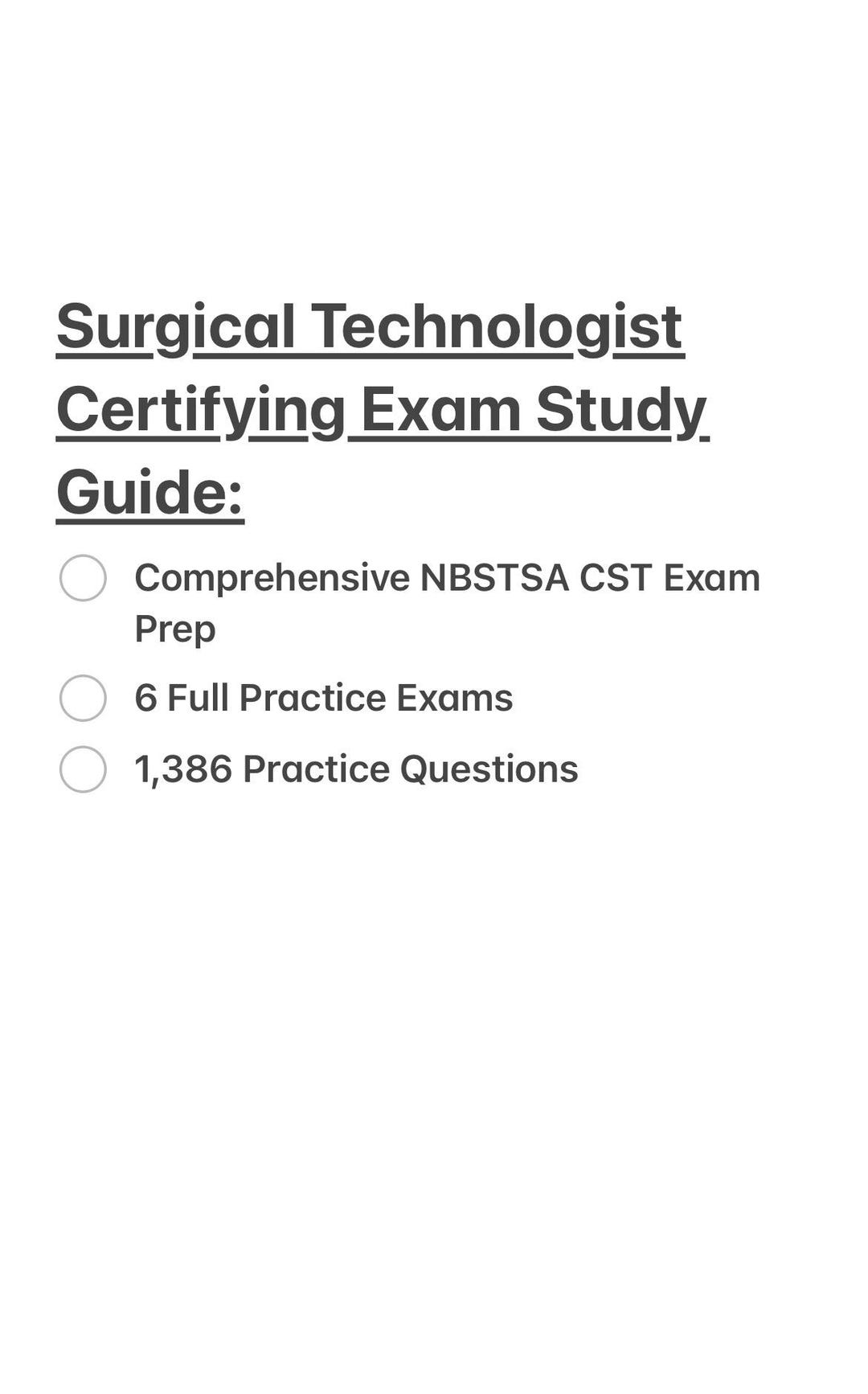Surgical Technologist Certifying Exam Study Guide With Comprehensive ...