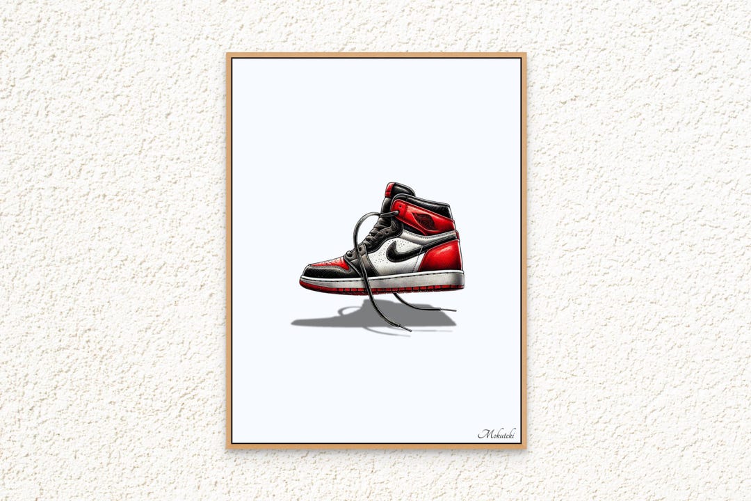 Minimalist Air Jordan 1 Wall Art Poster, Iconic Sneaker Print, Modern ...