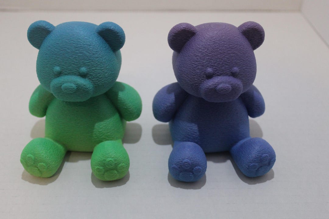 Set of 2 3D Printed Teddy Bears. Multi-colored. - Etsy