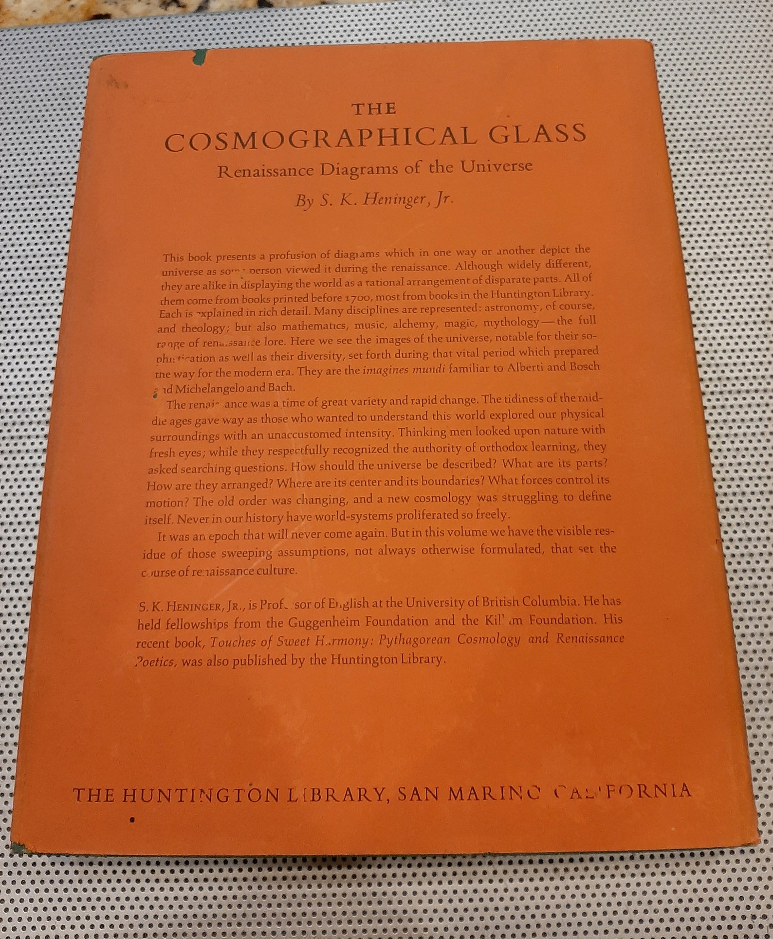 Vintage 1977 Cosmographical Glass Renaissance Diagrams of the Universe ...