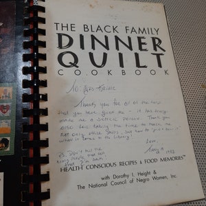 Vintage 1993 the Black Family Dinner Quilt Cookbook by Dorothy I ...