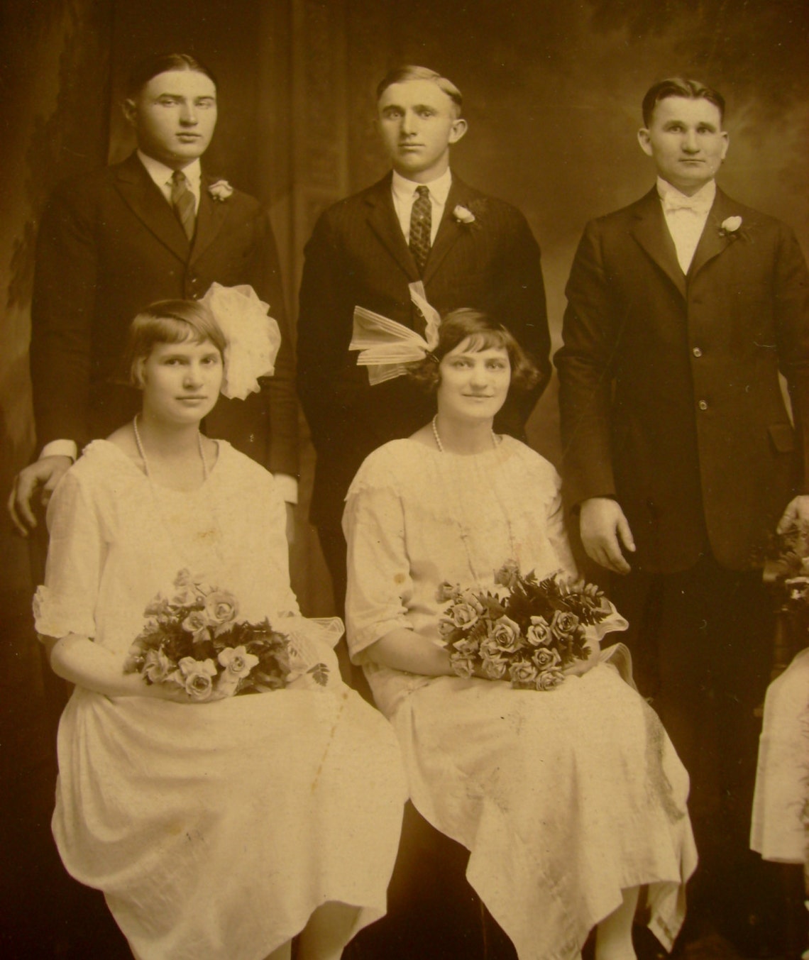 Bridesmaids Antique 1900s Wedding Party Bridal Photograph | Etsy