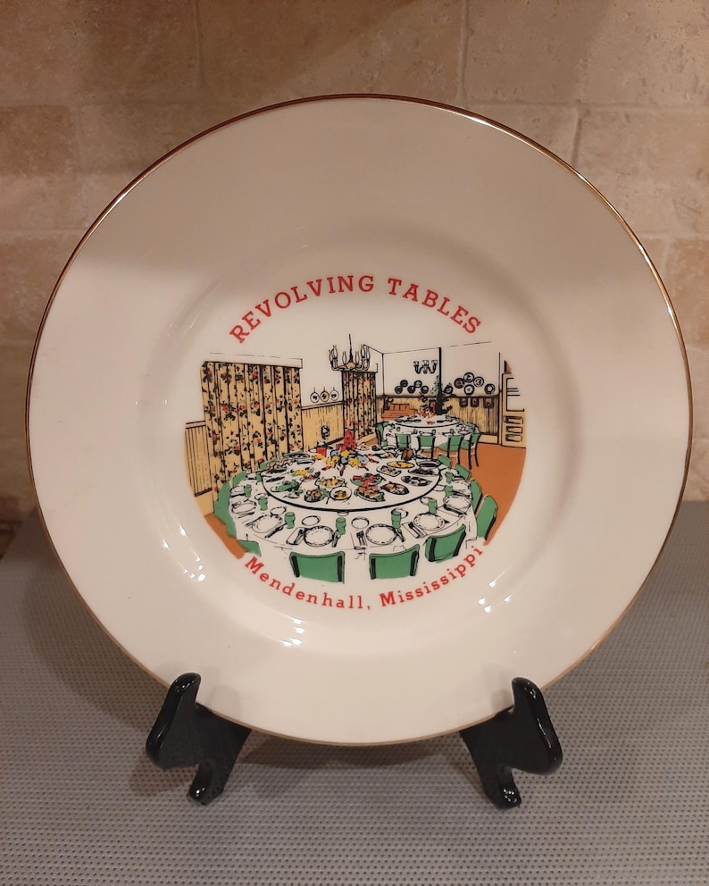 Collector Plate - Mendenhall Mississippi Hotel Revolving Tables Vintage ...