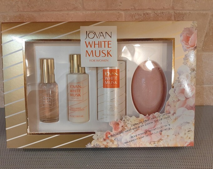 Vintage 1994 Jovan White Musk for Women Gift Box Set Cologne Spray ...