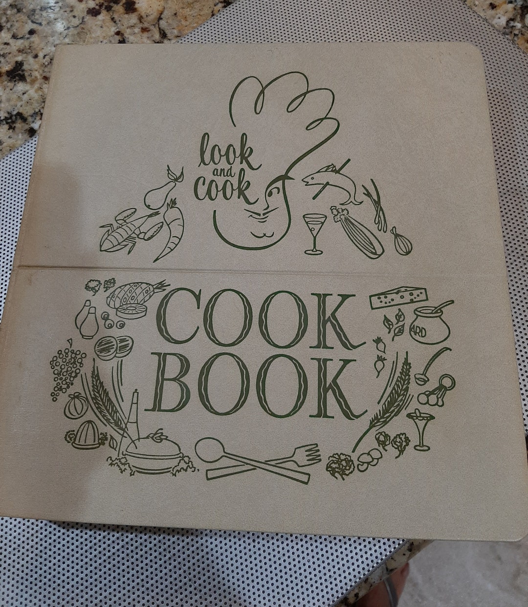 Vintage MCM 1956 "look and Cook" Cookbook Hardcover Five Ring Binder ...