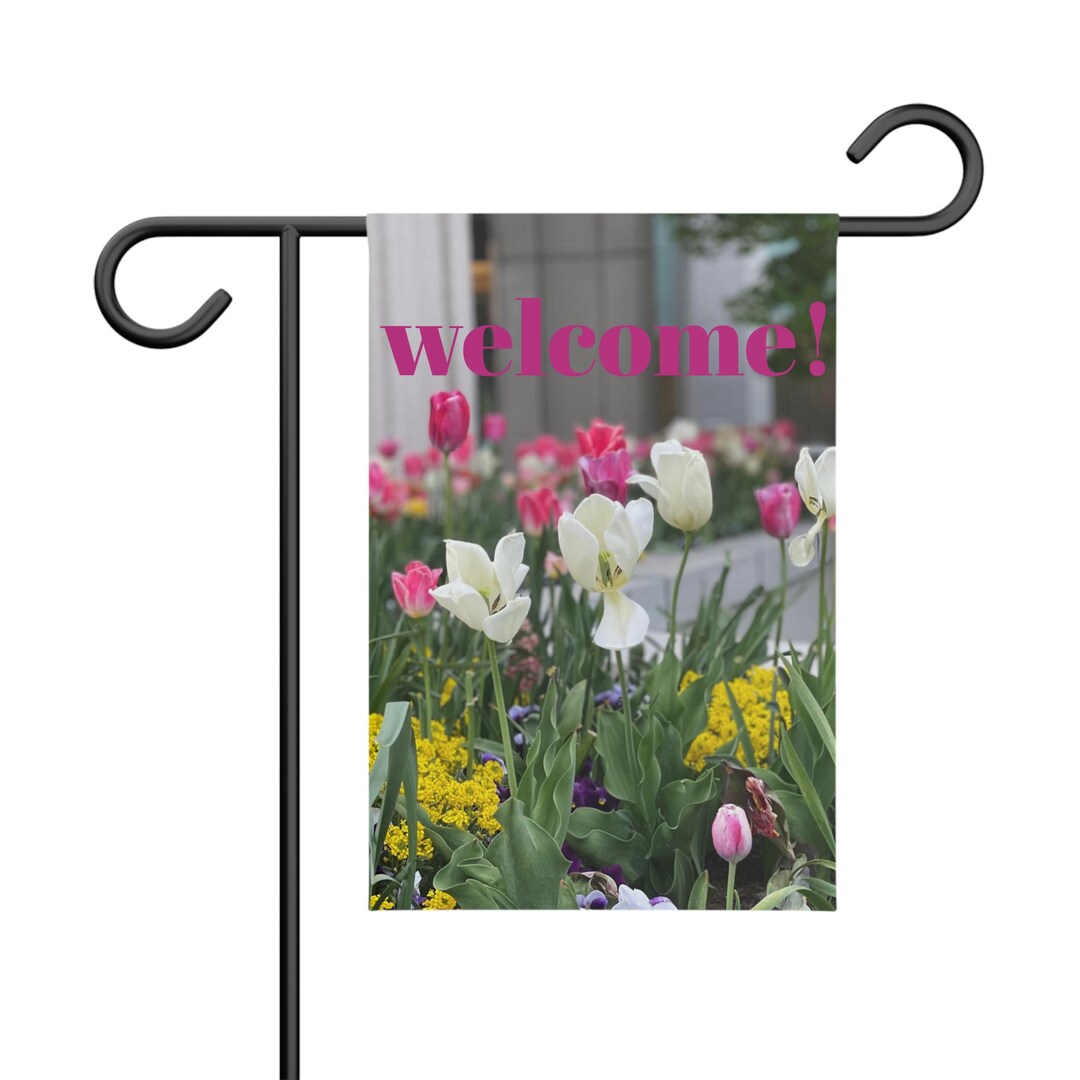Welcome Tulip Garden Banner - Etsy