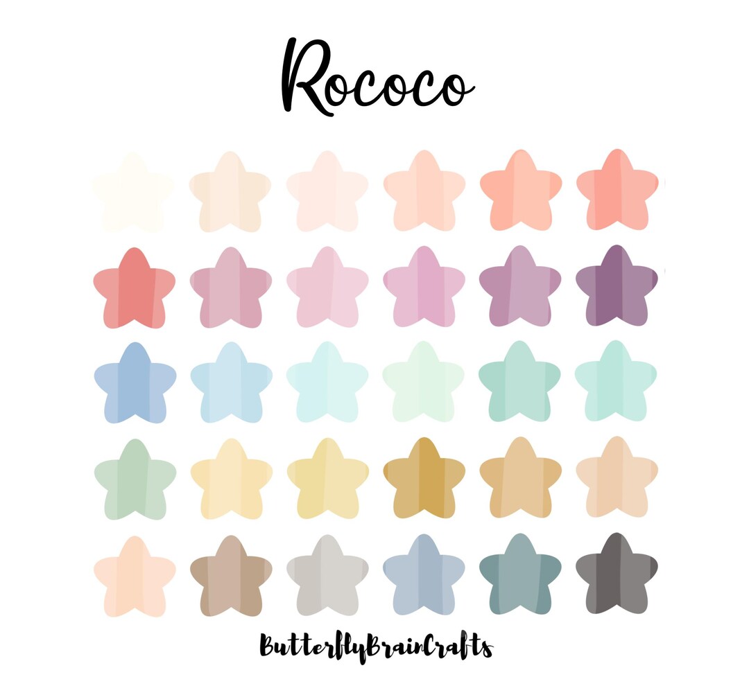 Rococo Color Palette - Procreate Swatch for Digital Artists - Aesthetic ...