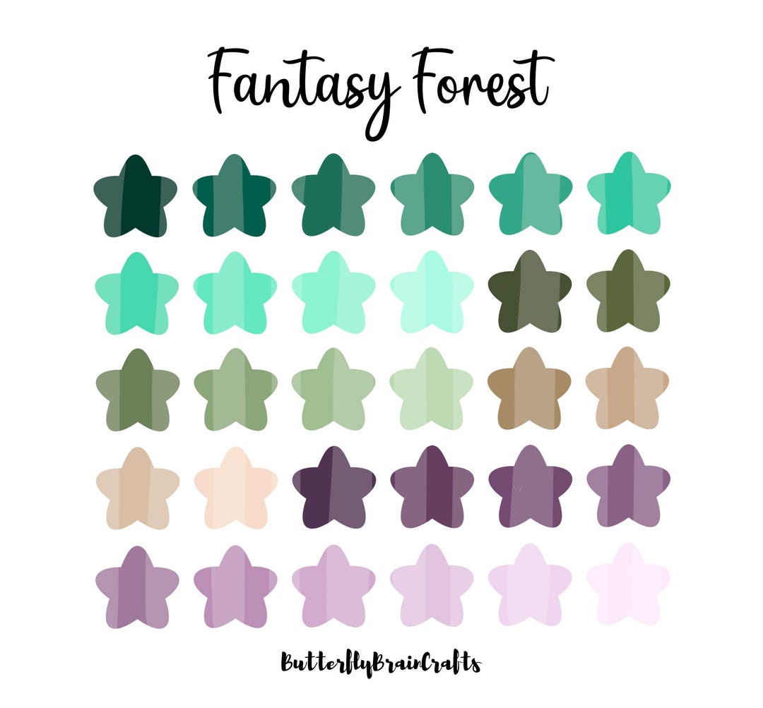 Fantasy Forest Color Palette - Procreate Tools for Digital Art ...