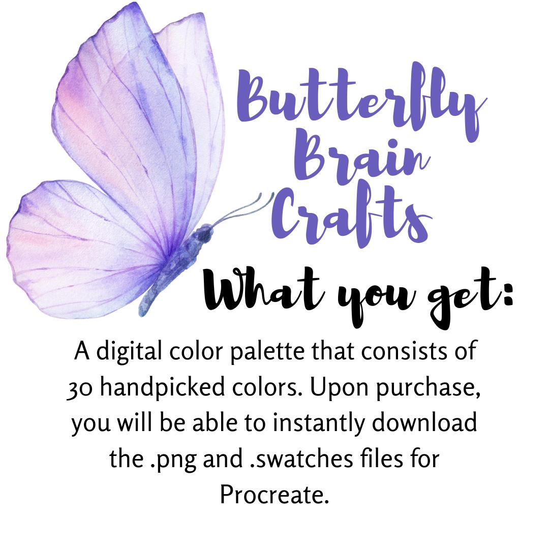 Coffee Shop Color Palette - Procreate Digital Swatches - Aesthetic Café ...