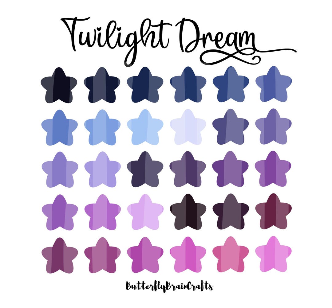 Twilight Dream Color Palette - Digital Art Tools - Procreate Drawing ...