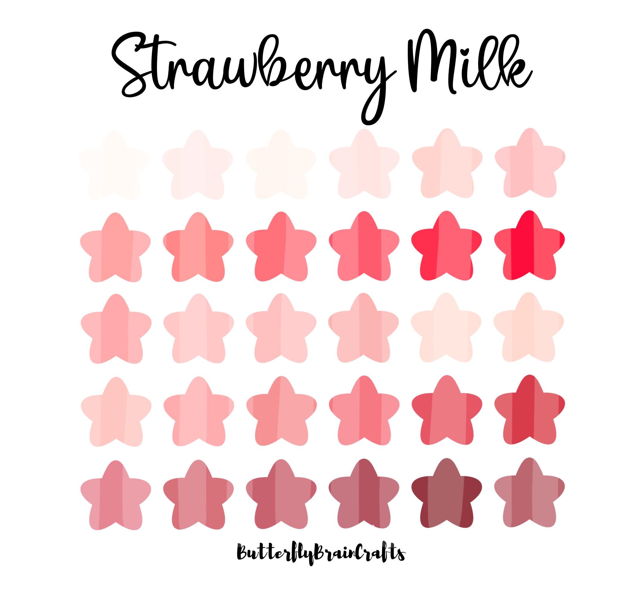 Strawberry Milk Color Palette - Procreate Swatches for Digital Artists ...