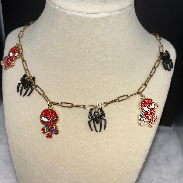 Spiderman Necklace - Etsy